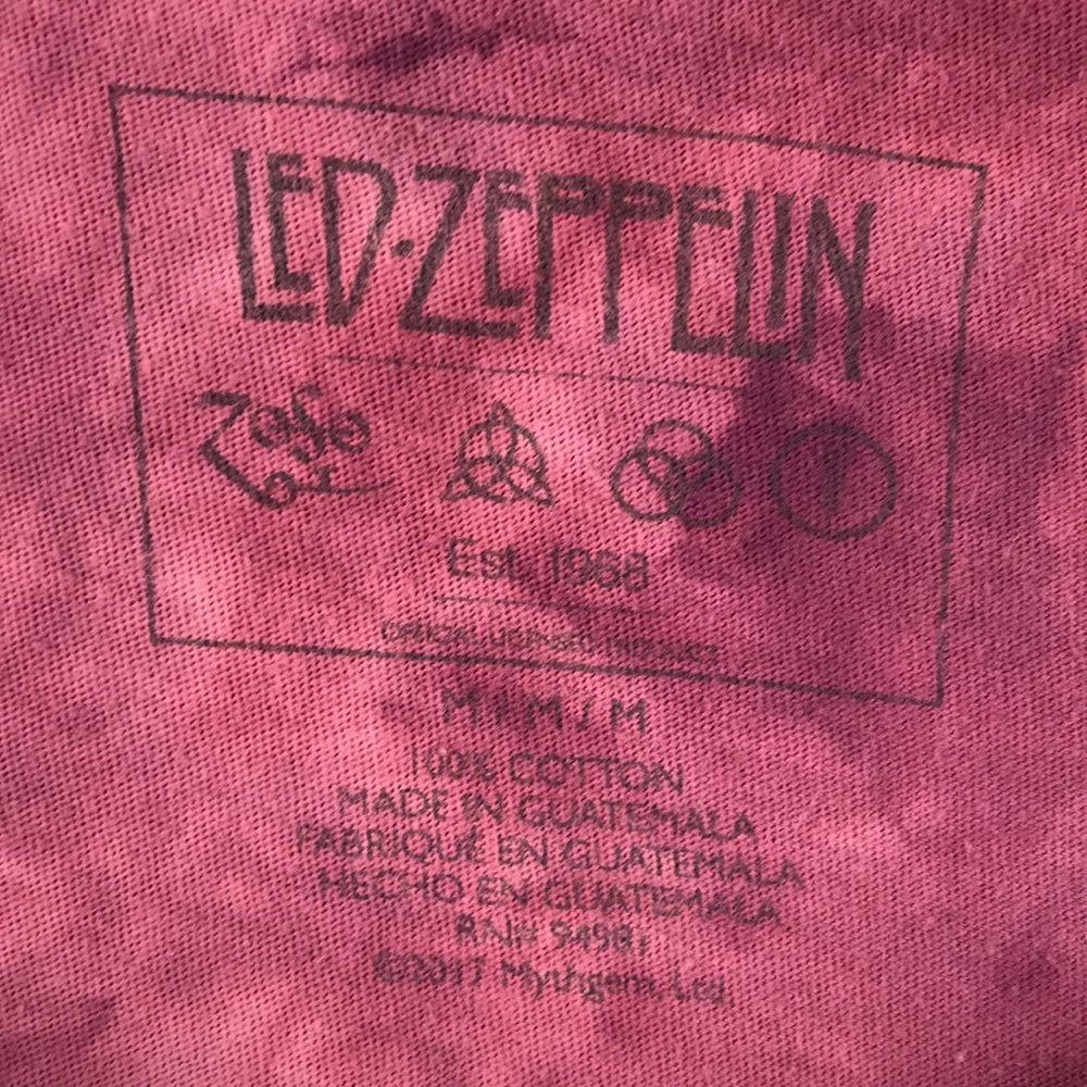 Led Zeppelin Women’s Na Tour 1975 Graphic Tie Dye Sho… - Gem